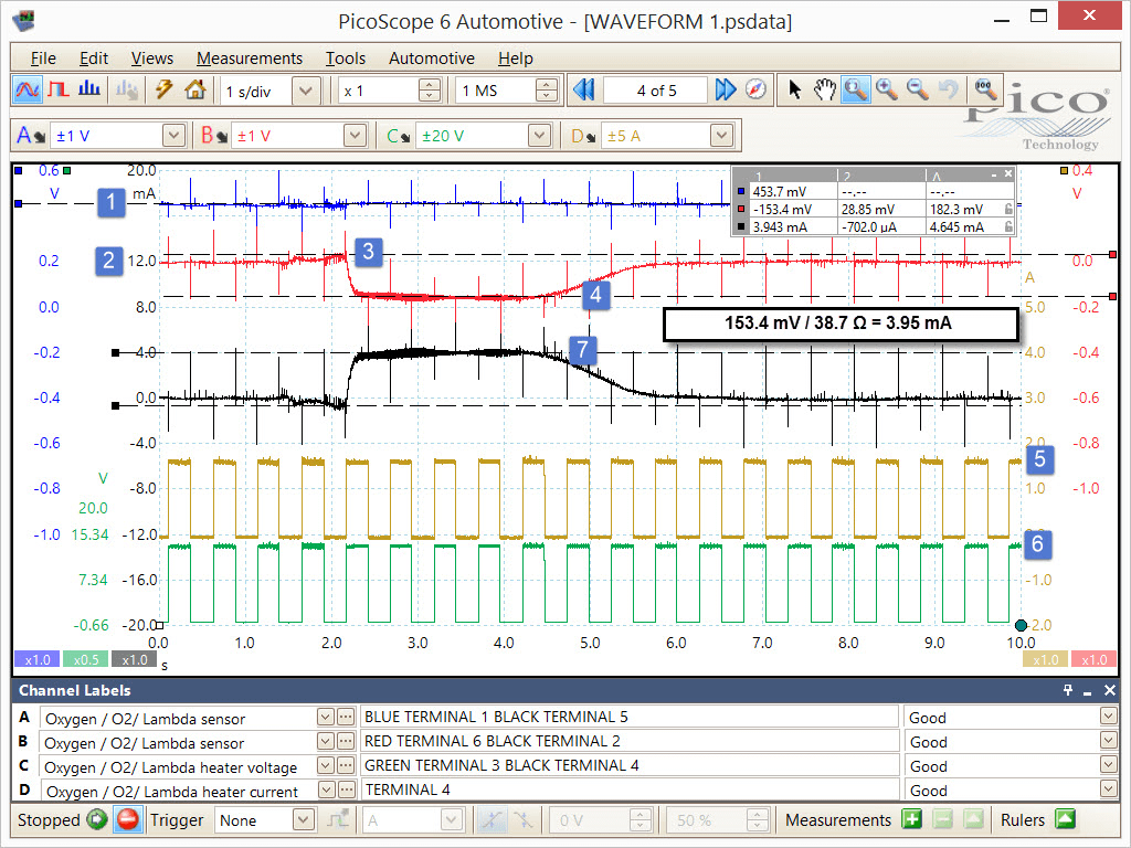 Testing Bosch LSU 4.2 broadband oxygen sensor